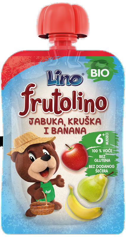 Frutolino jabuka, kruška i banana - Lino